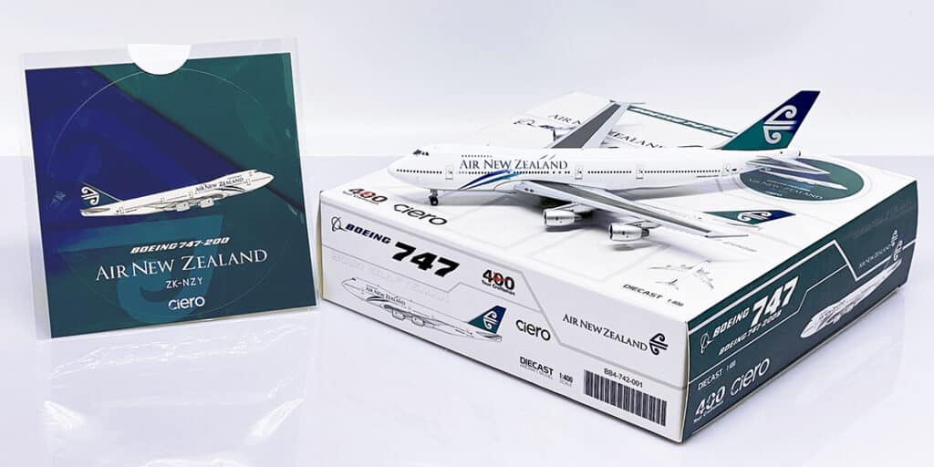 JC Wings 1:400 Air New Zealand Boeing B747-200B "Pacific Wave" ZK-NZY ...