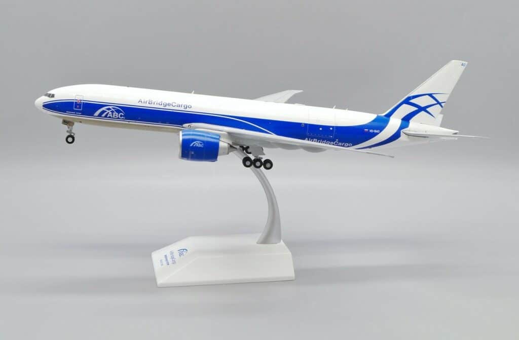 JC Wings 1:200 AirBridgeCargo Boeing B777-F "Flaps Up" VQ-BAO (XX20054) - Collectable Aircraft ...