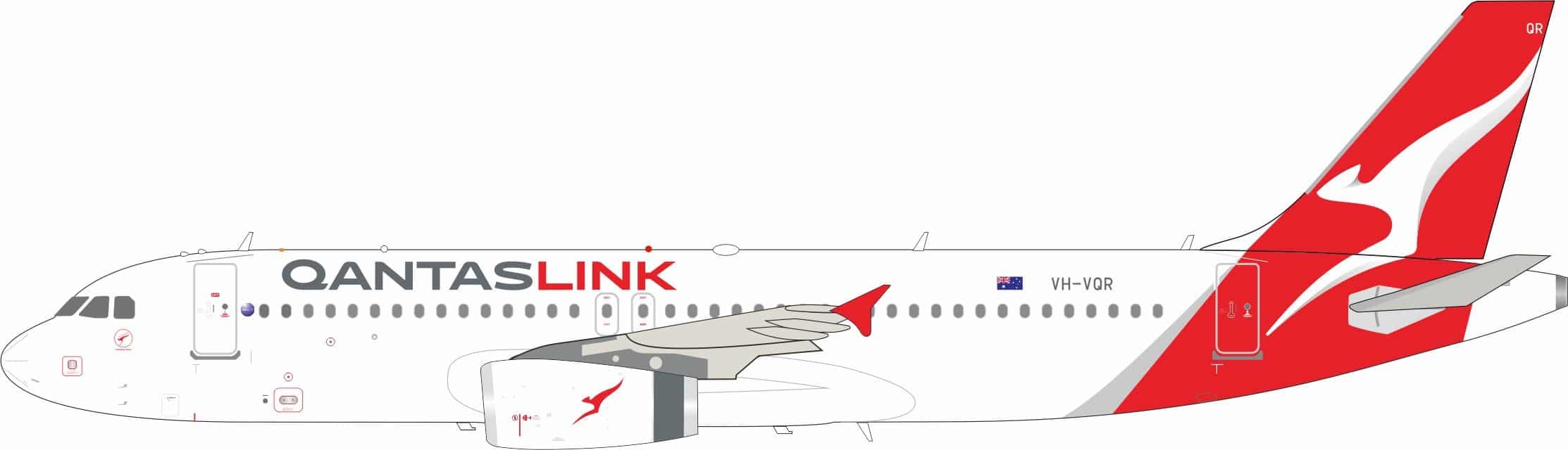 InFlight 200 1:200 QantasLink (Network Aviation) Airbus A320-200 'Shark ...