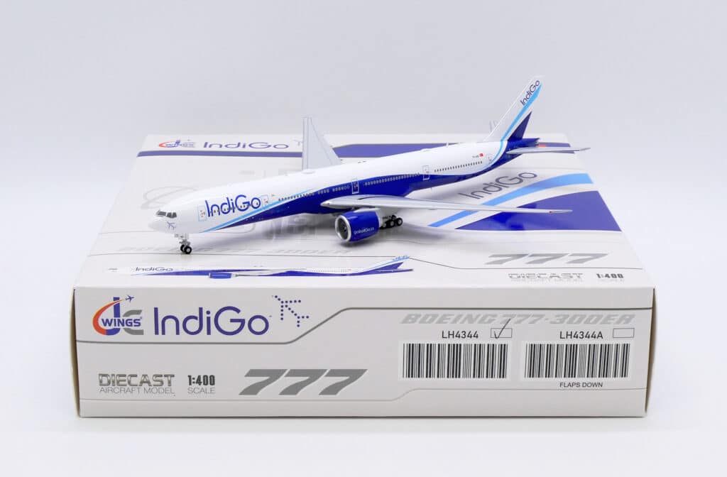 JC Wings 1:400 IndiGo Boeing B777-300(ER) "Flaps Up" TC-LKD (LH4344)
