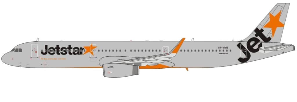 Panda Models 1:400 Jetstar Airways Airbus A321-200S VH-VWN (PM62432)