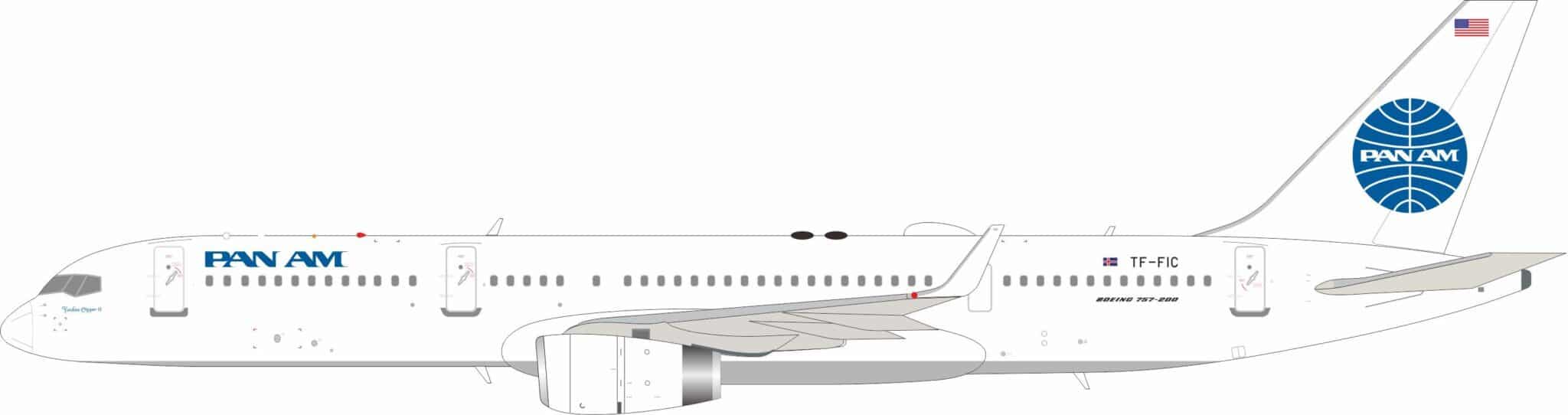 InFlight 200 1:200 Pan American World Airways (Pan Am) Boeing B757-200w ...
