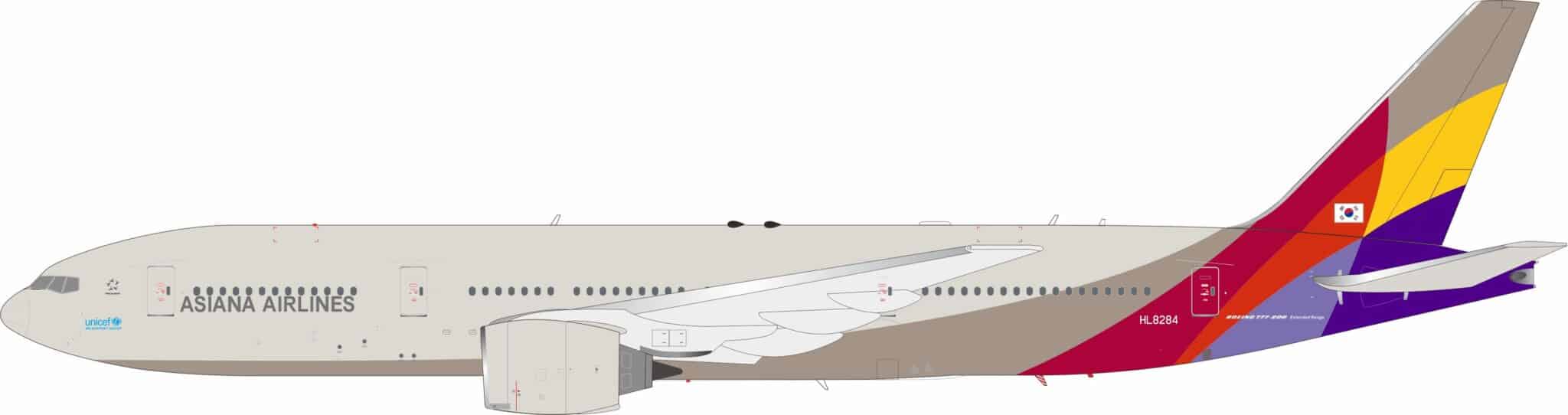 InFlight 200 1:200 Asiana Airlines Boeing B777-200(ER) "Final Boeing ...